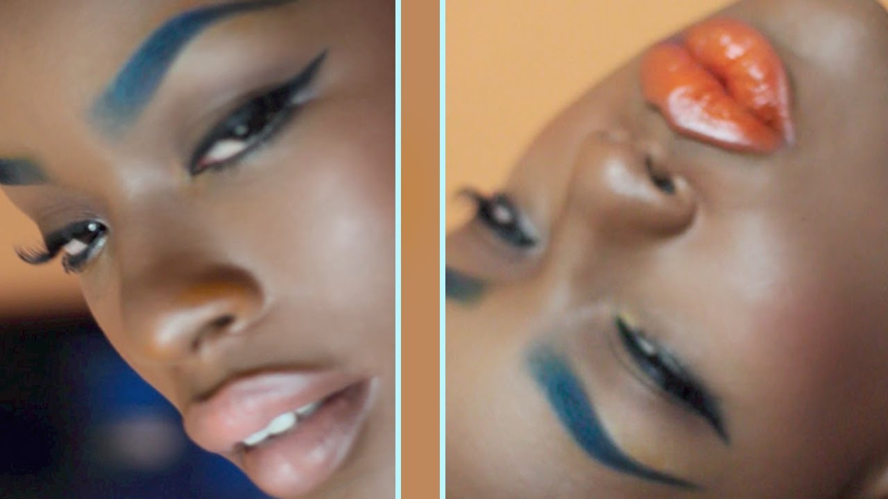 Blue Eyebrows or NAH? + Full face & LIP - YouTube