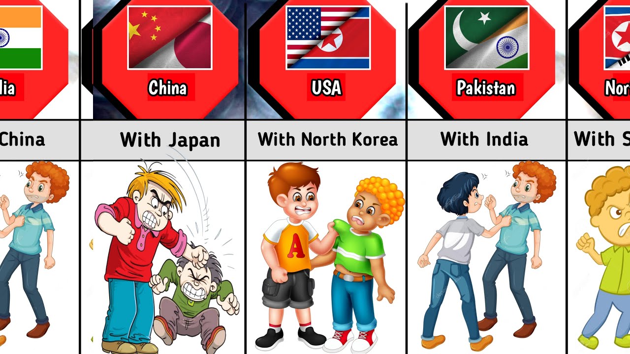 Countries That Always Want To Fight With Each Other - YouTube