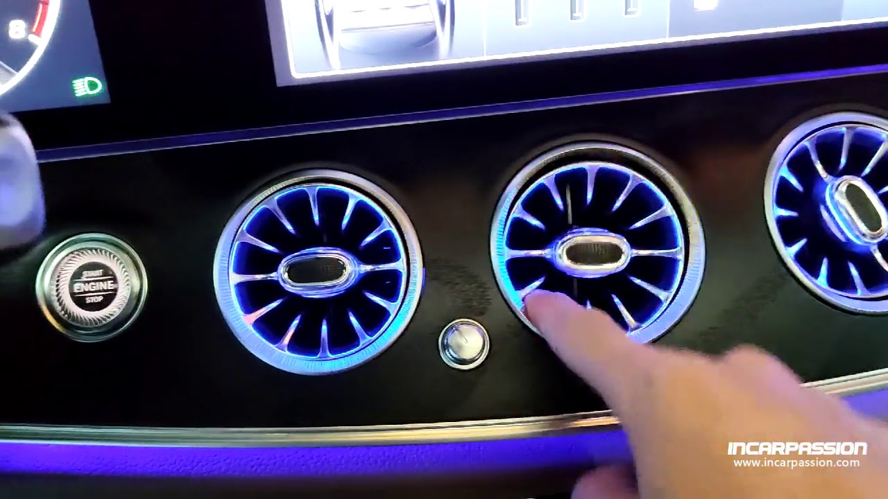 Mercedes E Class W213 64 Colors LED Air Nozzles / Air Vent with Ambient ...
