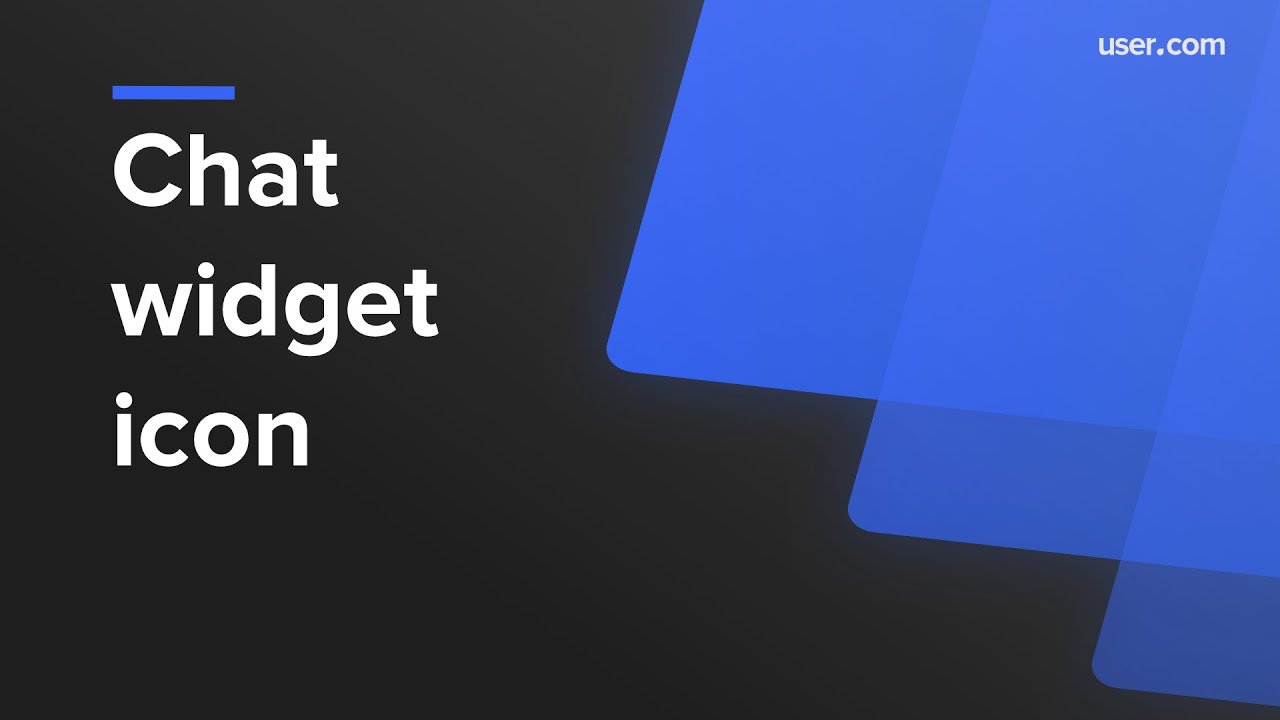 Chat widget icon in user.com - YouTube
