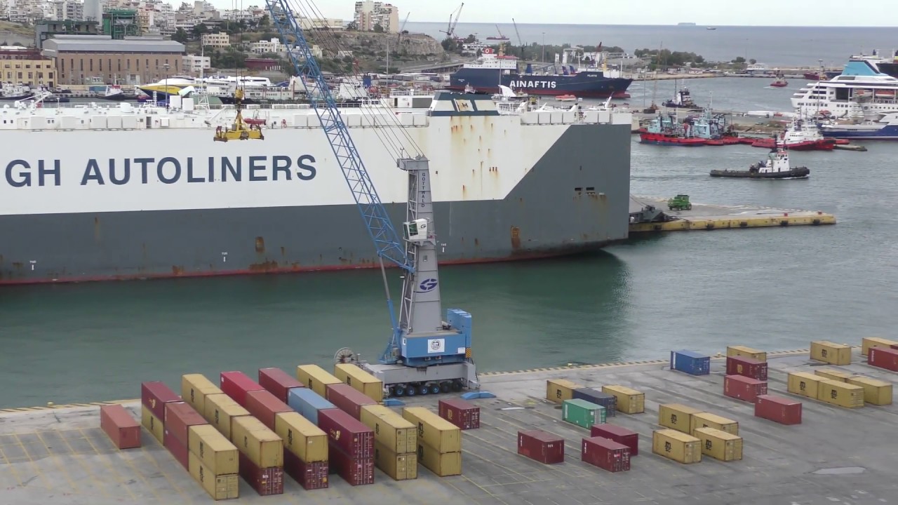 Hoegh Tracer Vehicles Carrier ship at the Port of Piraeus, Greece - YouTube
