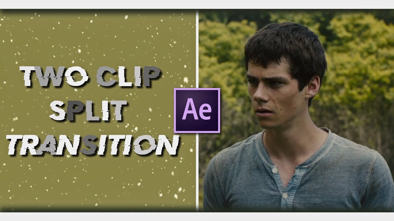 two clip split transition | after effects - YouTube