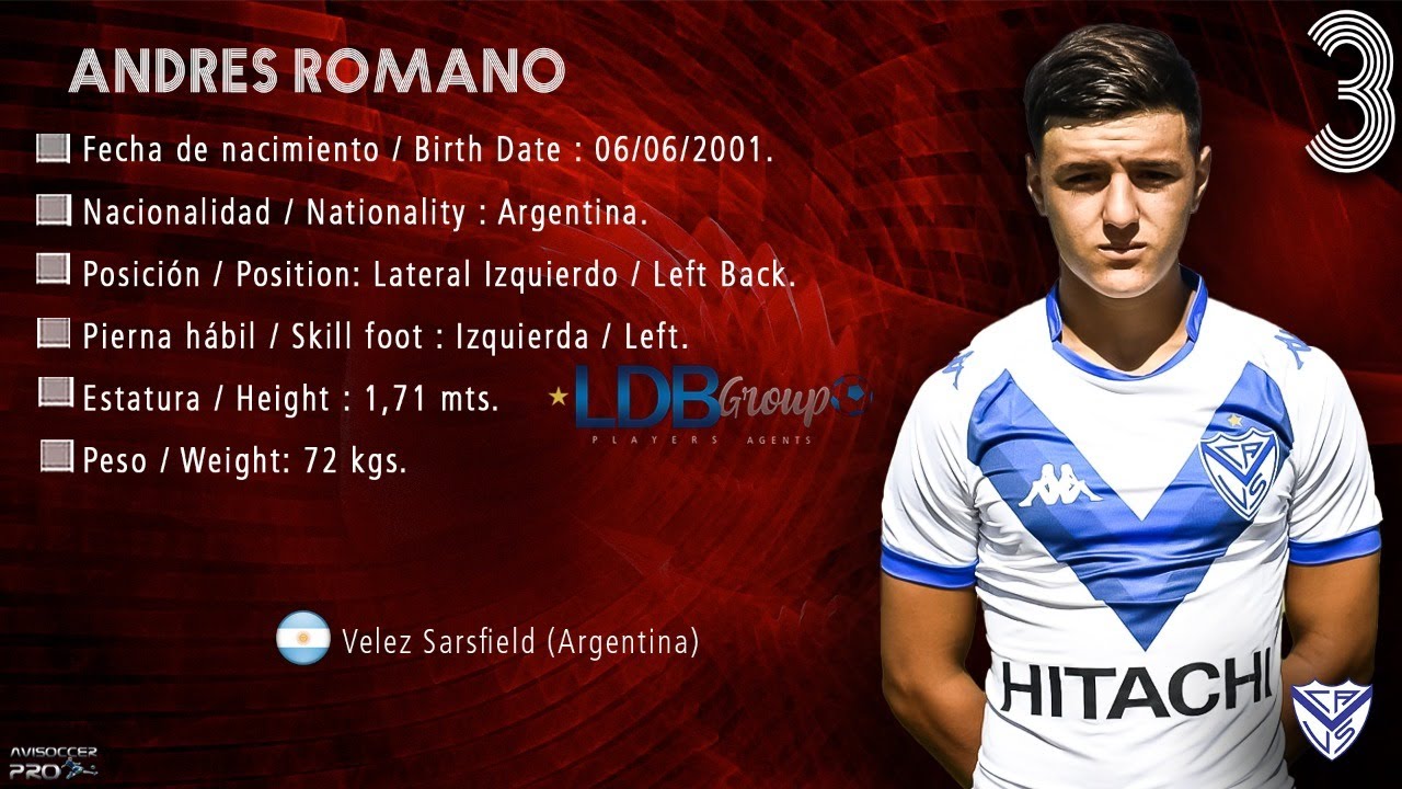 Andres Romano #3 // Lateral Izquierdo - Side Left // Velez Sarsfield ...