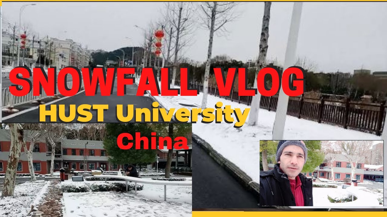 First Snowfall in HUST University China, HUST University travel and ...