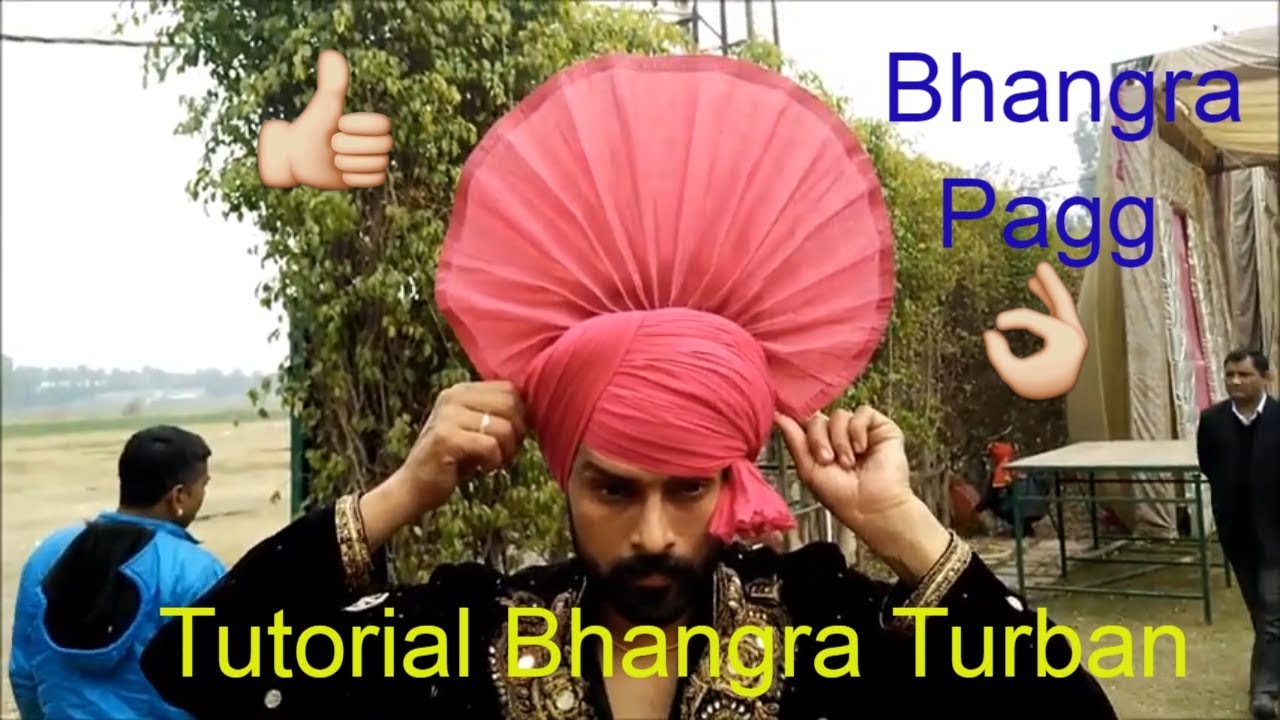 How To Tie Bhangra Turban | Ful Tutorial Front Turla Pagg Tying ...