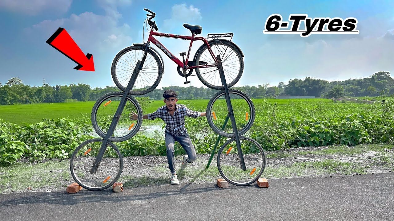 Cycle Experiment Videos | Tallest Cycle In The World |🚲 6-Tyres Bicycle ...