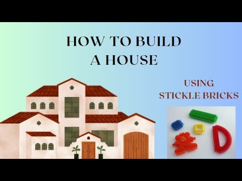 how to make a house | using | Stickle Bricks | for kids - YouTube