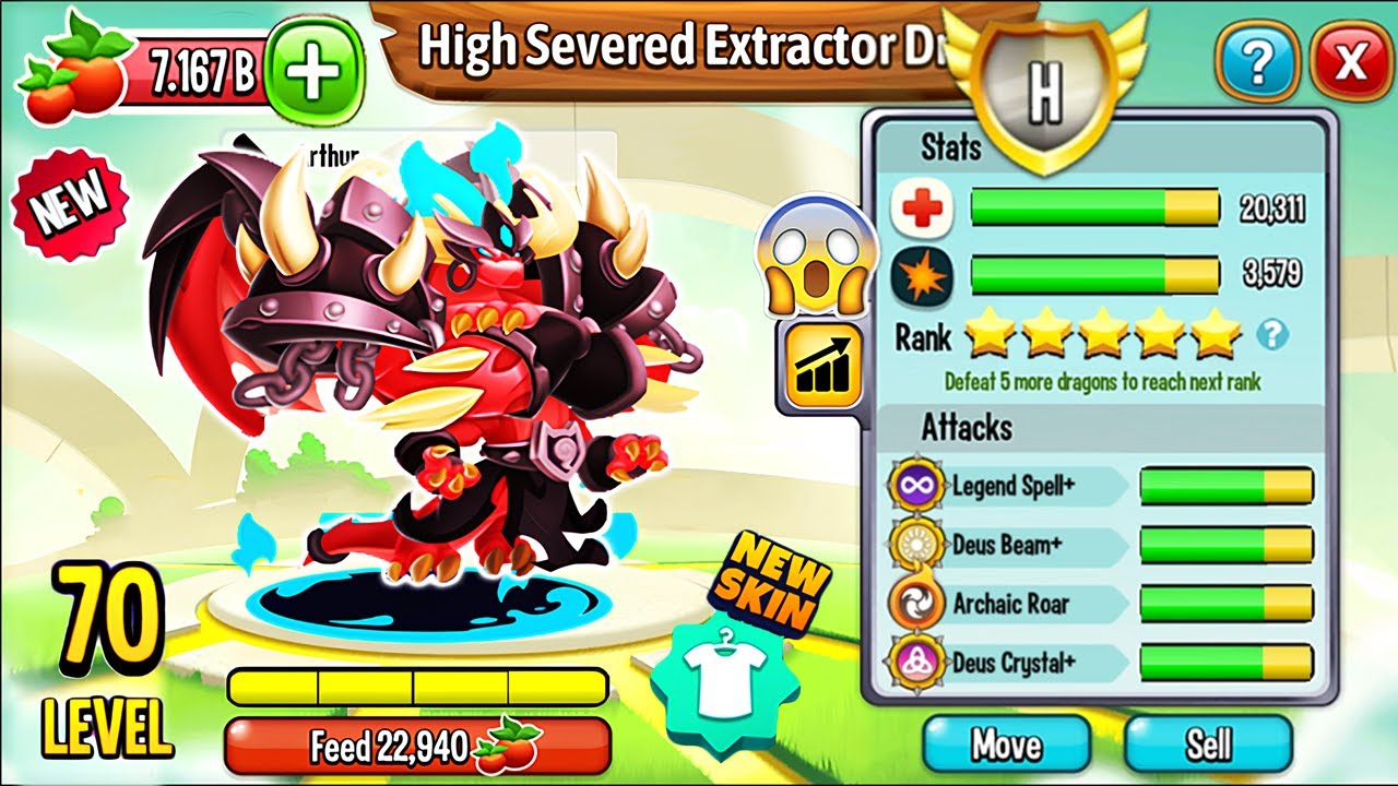 Dragon City: High Severed Extractor Dragon, NEW SKIN | EXCLUSIVE DRAGON ...