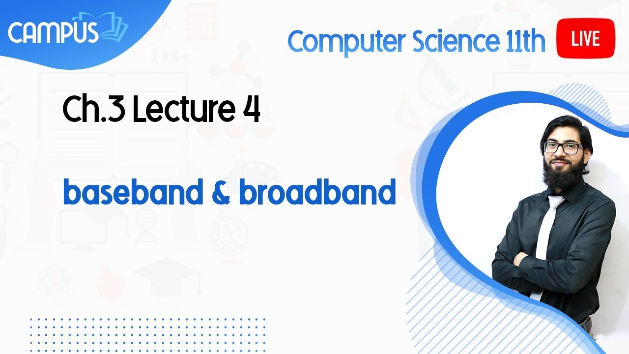 11th Class Computer Science Live Lecture 6, Ch no 3, unguided media ...