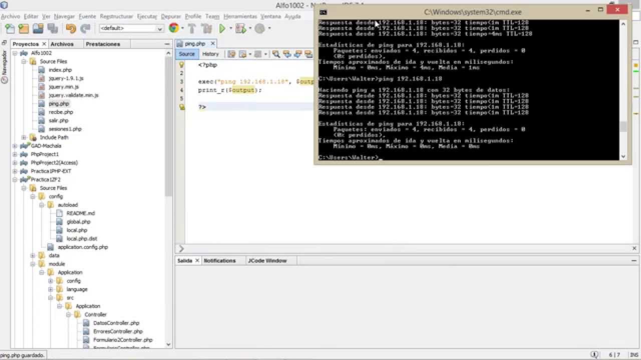 Como ejecutar un PING desde PHP (Codigo y Explicacion) - YouTube