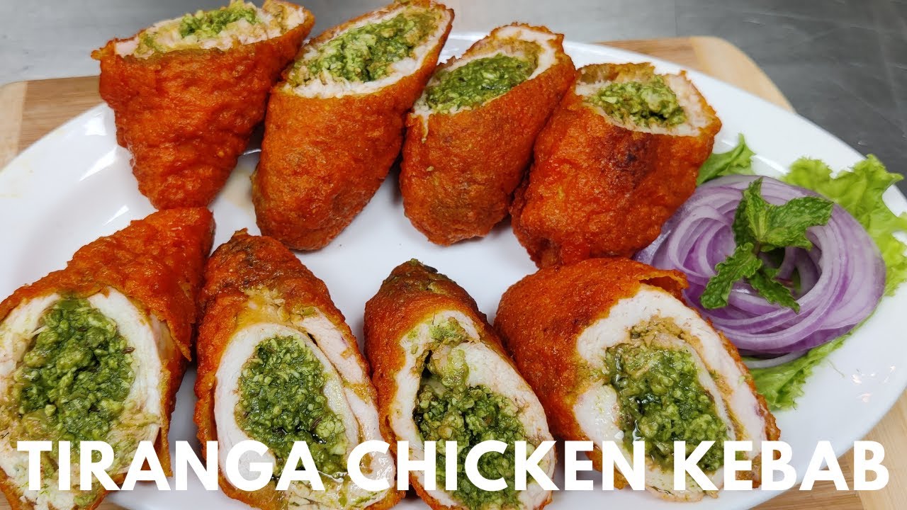 Tiranga Kebab Recipe | तिरंगा कबाब रेसिपी | Mumbai Ka Famous Tiranga Chicken Kebab | Kebab ...