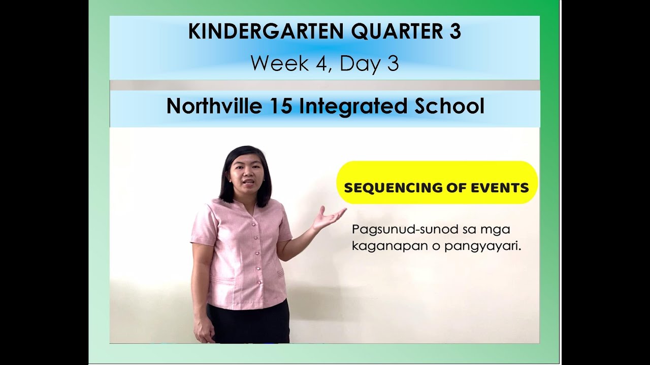 KINDERGARTEN QUARTER 3, WEEK 4, DAY 3 - YouTube
