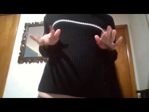 belly play in new sweater