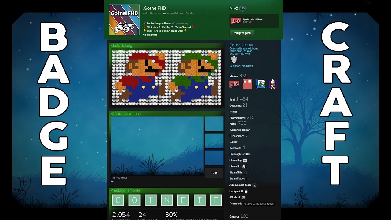 Steam Crafting 810+ Badges | Level 103-162 | Mysterious Cards | Holiday ...