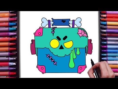 How to Draw Dead Box From Brawl Stars