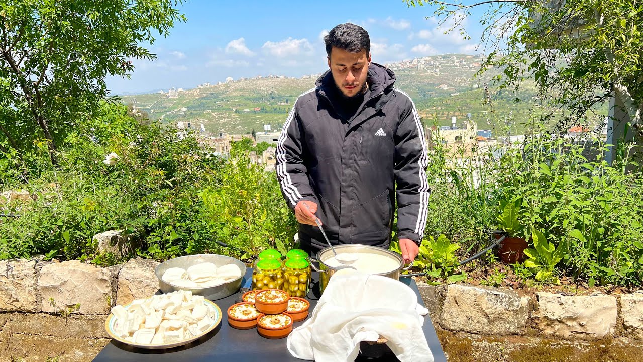 Country white cheese made from fresh milk | Palestinian countryside ...
