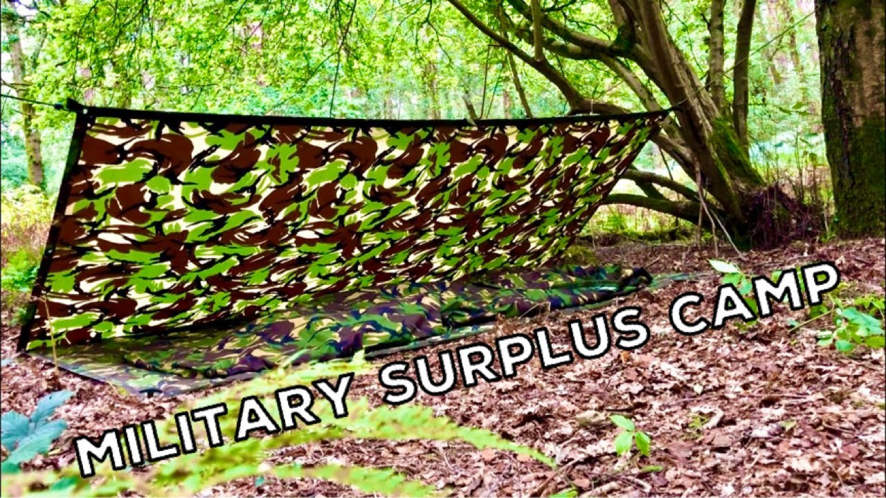 Tarp Camping Alone In The Woods - British Army Bivvi Bag - Jungle ...