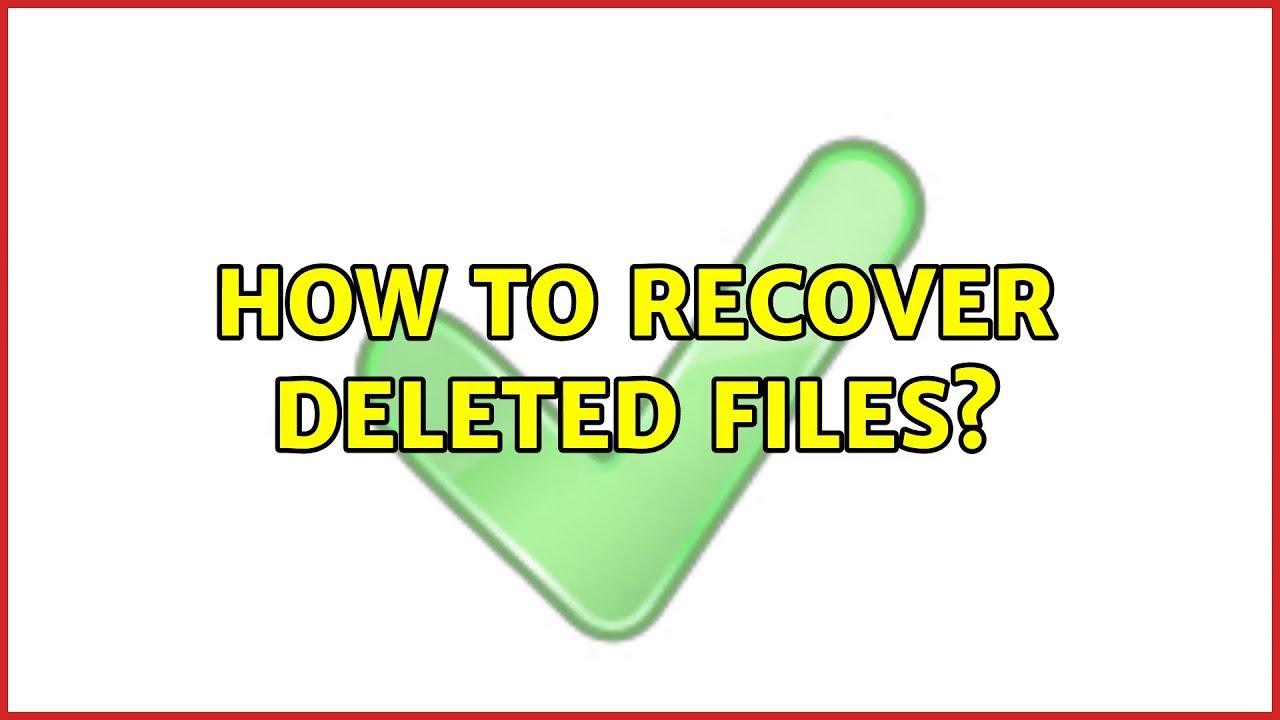 Ubuntu: How to recover deleted files? - YouTube