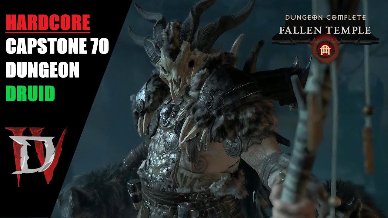 Diablo 4 Hardcore Level 70 Capstone Dungeon Earthclapper Druid - YouTube