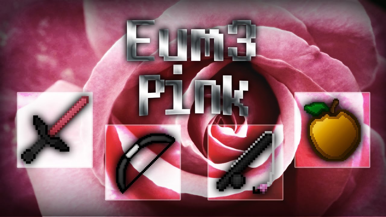 Minecraft PvP Texture Pack | Eum3 Pink Rose Gold [32x] - YouTube