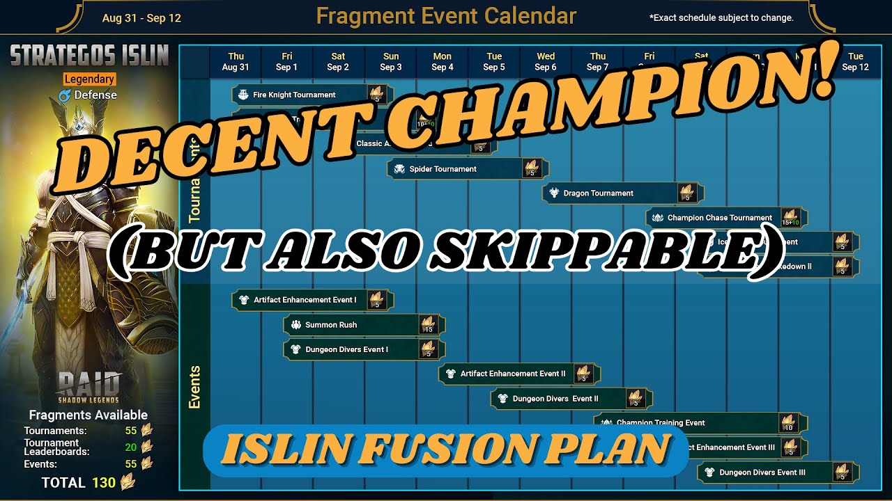 Strategos Islin Fusion Plan | Fusions | RAID: Shadow Legends - YouTube