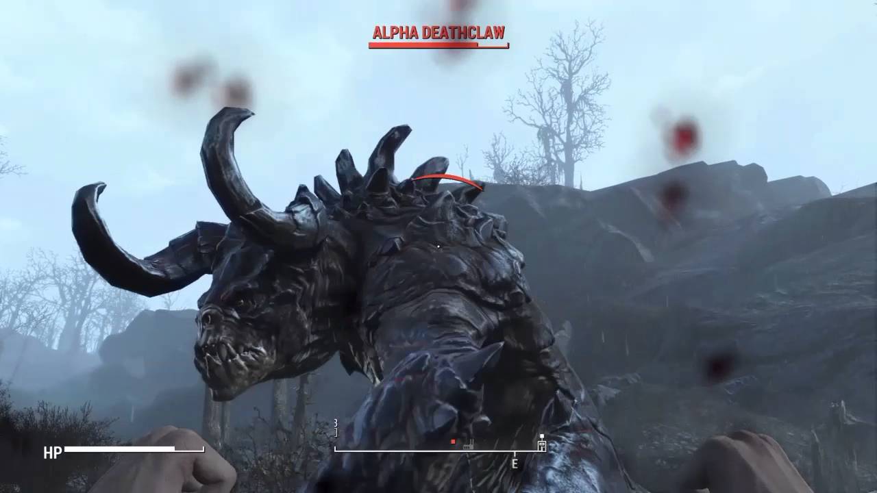 Fallout 4 barehand deathclaw fight - YouTube