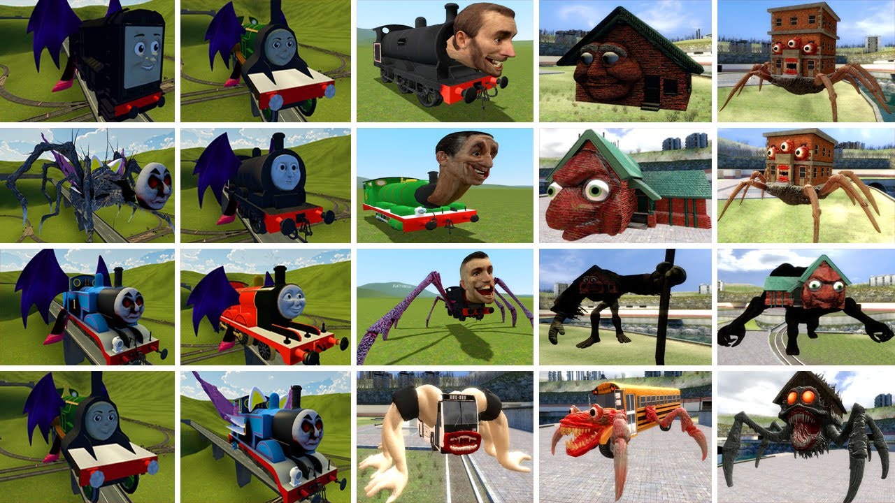 Building a Thomas Train Chased By Thomas Unhinged,Corrupted Thomas ...