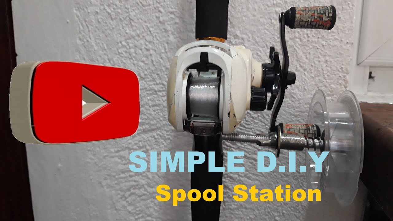 DIY spool station ;) #fishingknot #fishingknottutorial - YouTube