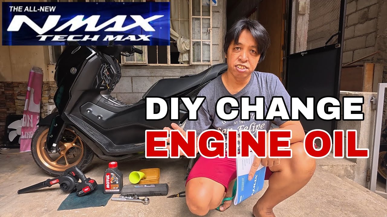 NMAX TechMax 155 Step by Step CHANGE ENGINE OIL | Nmax Turbo | Philippines - YouTube