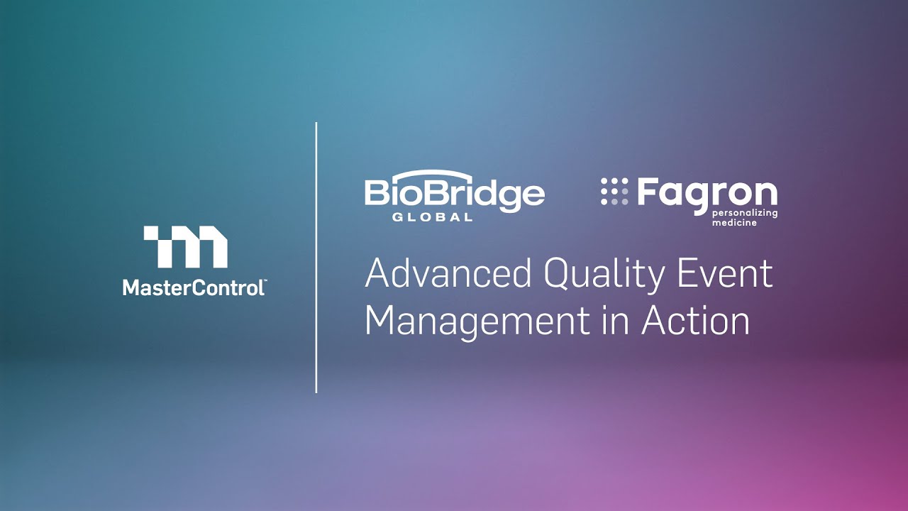 MasterControl Advanced Quality Event Management in Action - YouTube