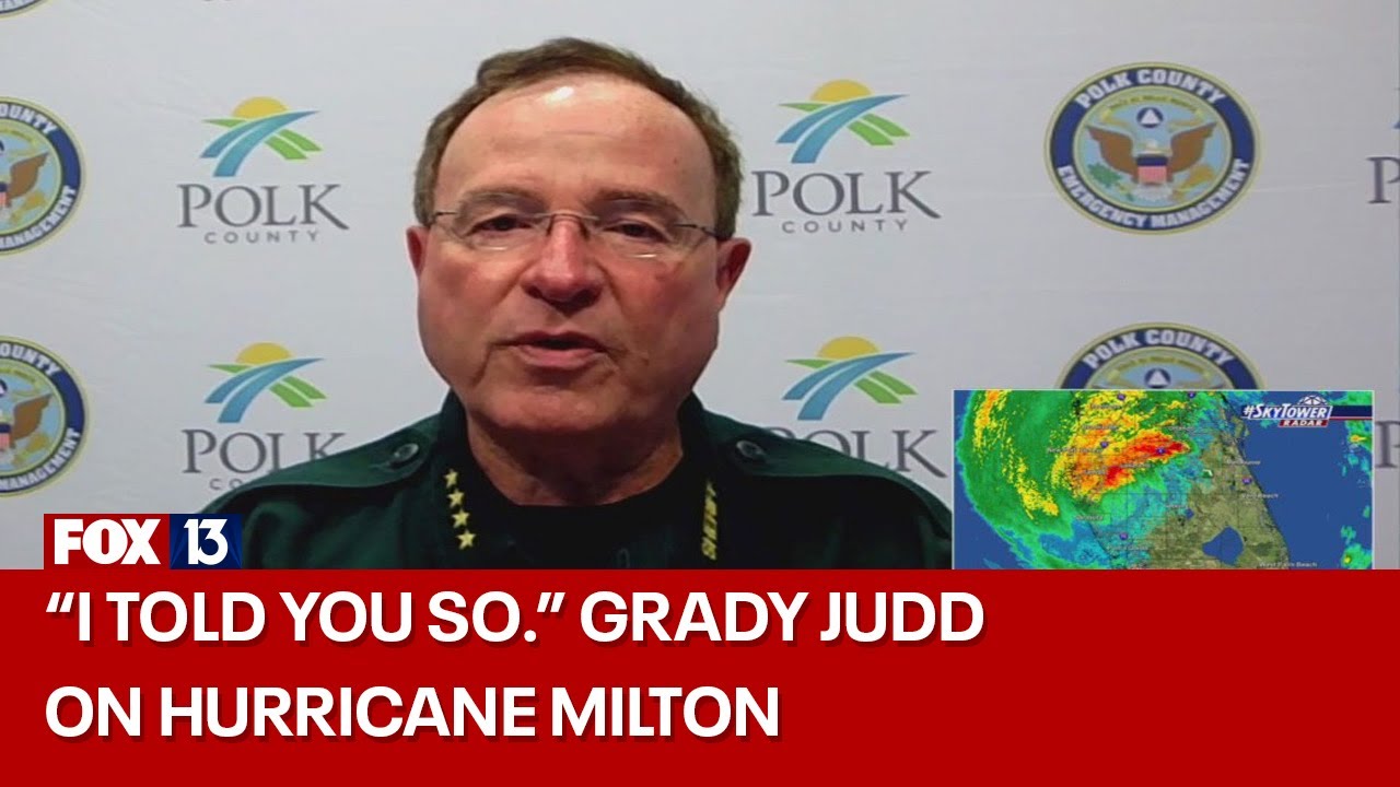 'I told you so:' Sheriff Grady Judd on Milton's impact in Polk County ...