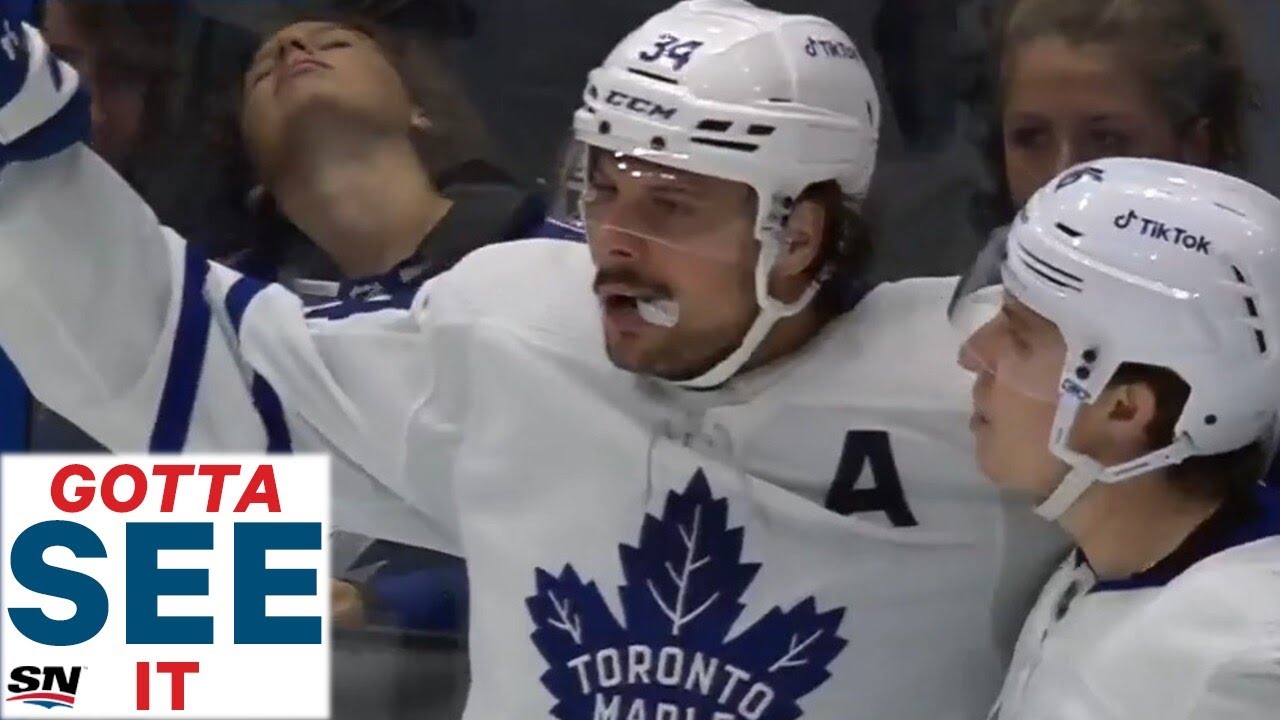 GOTTA SEE IT: Auston Matthews Caps Off Hat Trick To Tie Maple Leafs ...