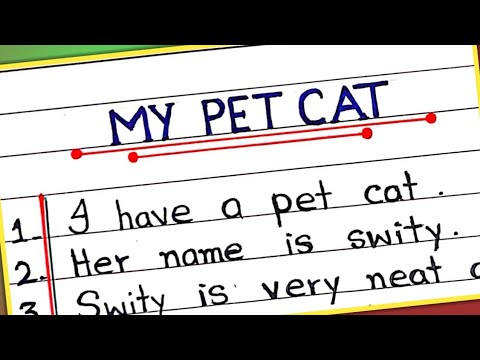 10 Lines essay on My pet cat || My pet cat essay in English - YouTube