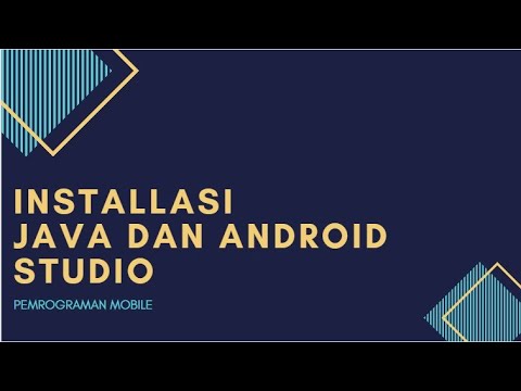 Tutorial Installasi JDK dan Android Studio - Pemrograman Mobile - YouTube