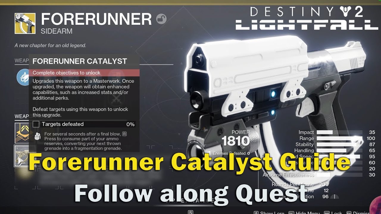 How to get the Catalyst for Forerunner Exotic - Destiny 2 - YouTube