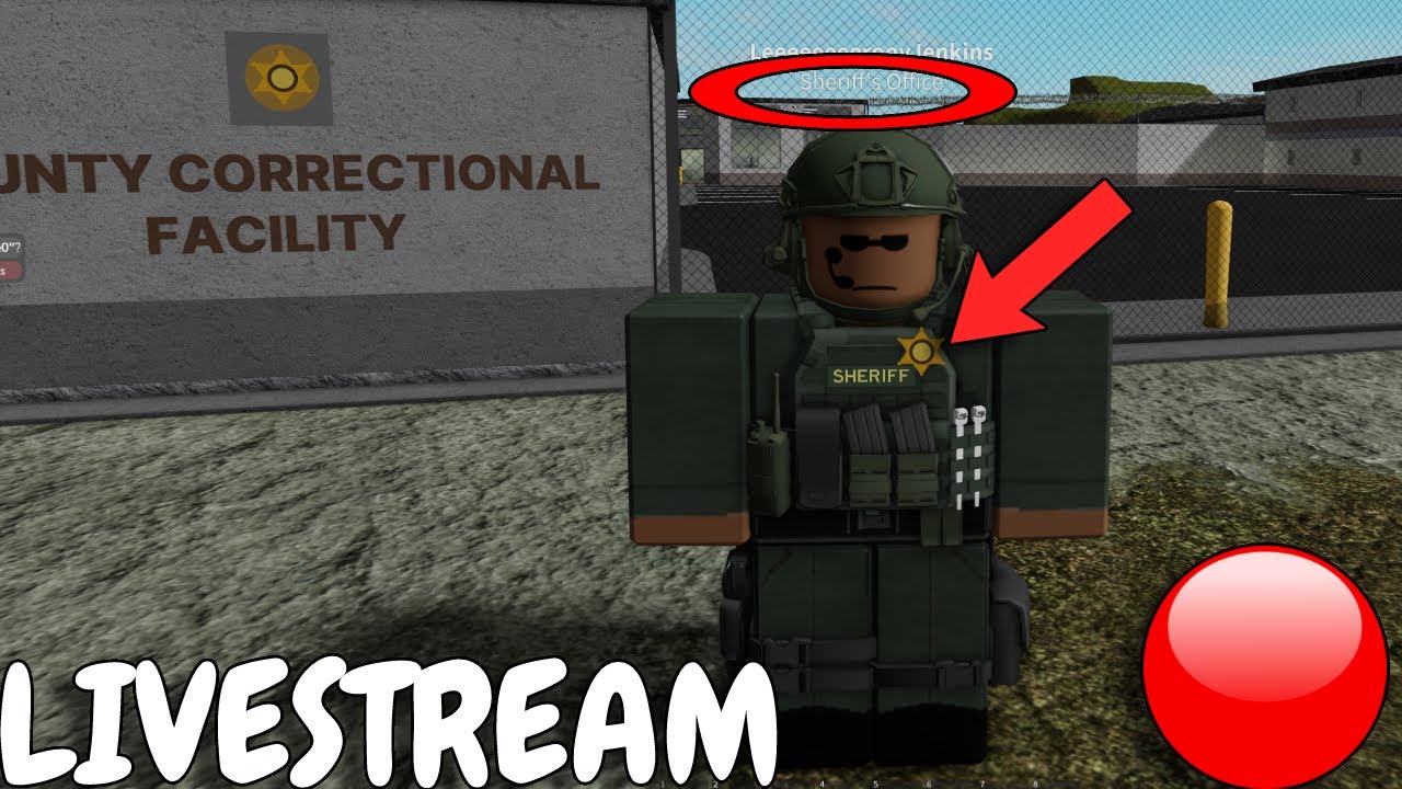 Roblox County Jail Sheriff Patrol!! Livestream - YouTube