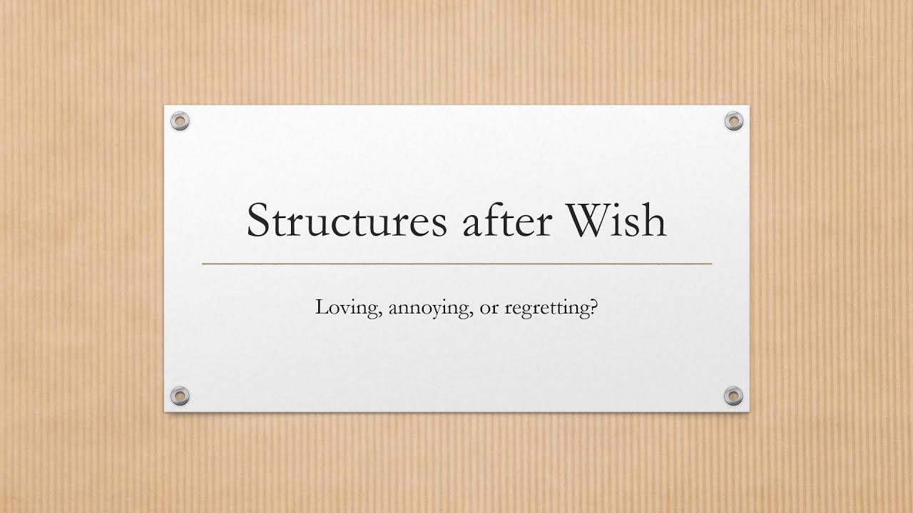 Structures after Wish - YouTube