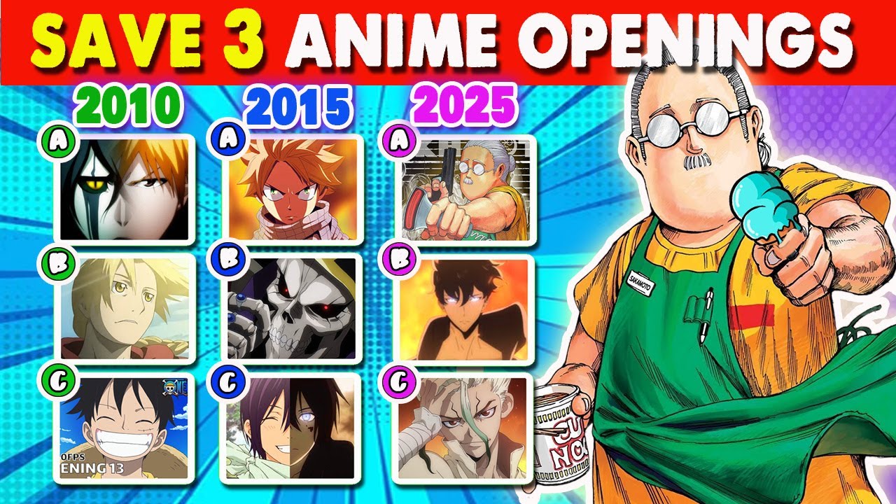 SAVE THREE ANIME OPENINGS FROM EVERY YEAR 2010-2025 🔥 | Anime Quiz ...
