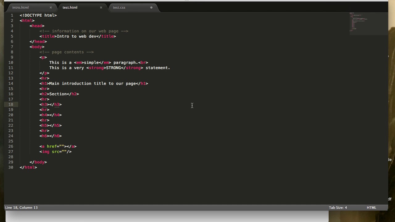 Introduction to web development: Common tags - YouTube