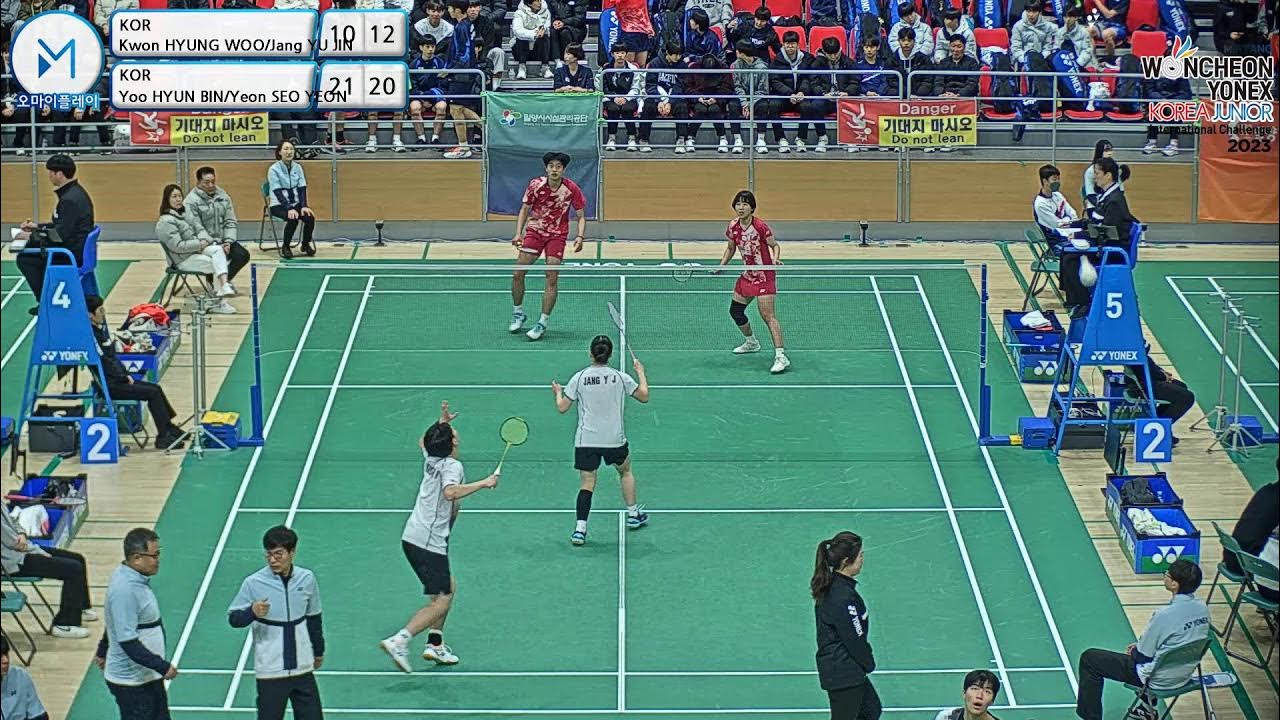 혼복 XD U19 16강 | (KOR) Kwon HYUNG WOO/Jang YU JIN vs (KOR) Yoo HYUN BIN/Yeon SEO YEON[2023 밀양 원천 ...