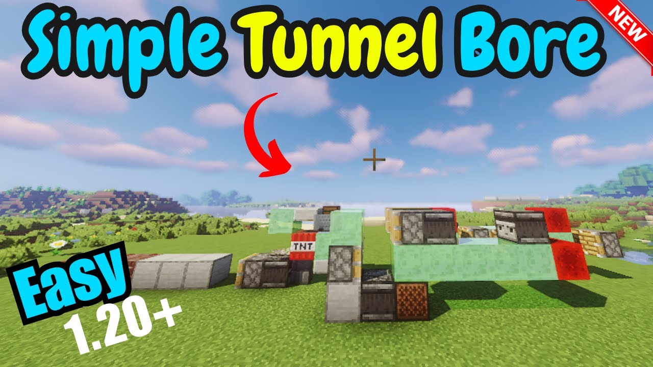 How to build Simple Tunnel Bore minecraft 1.20+ | Minecraft Simple ...