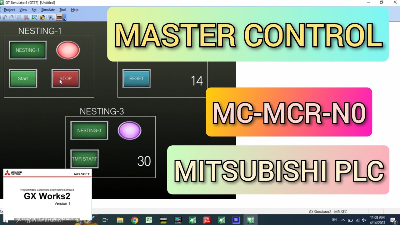 GX Works2 : Master Control instruction (MC-MCR-N0) Mitsubishi PLC With ...