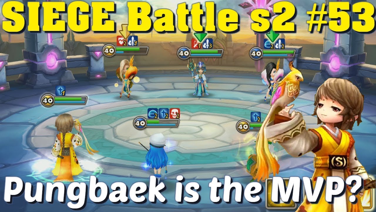 Summoners War - Siege s2 #53 Siege Pungbaek is MVP? - YouTube