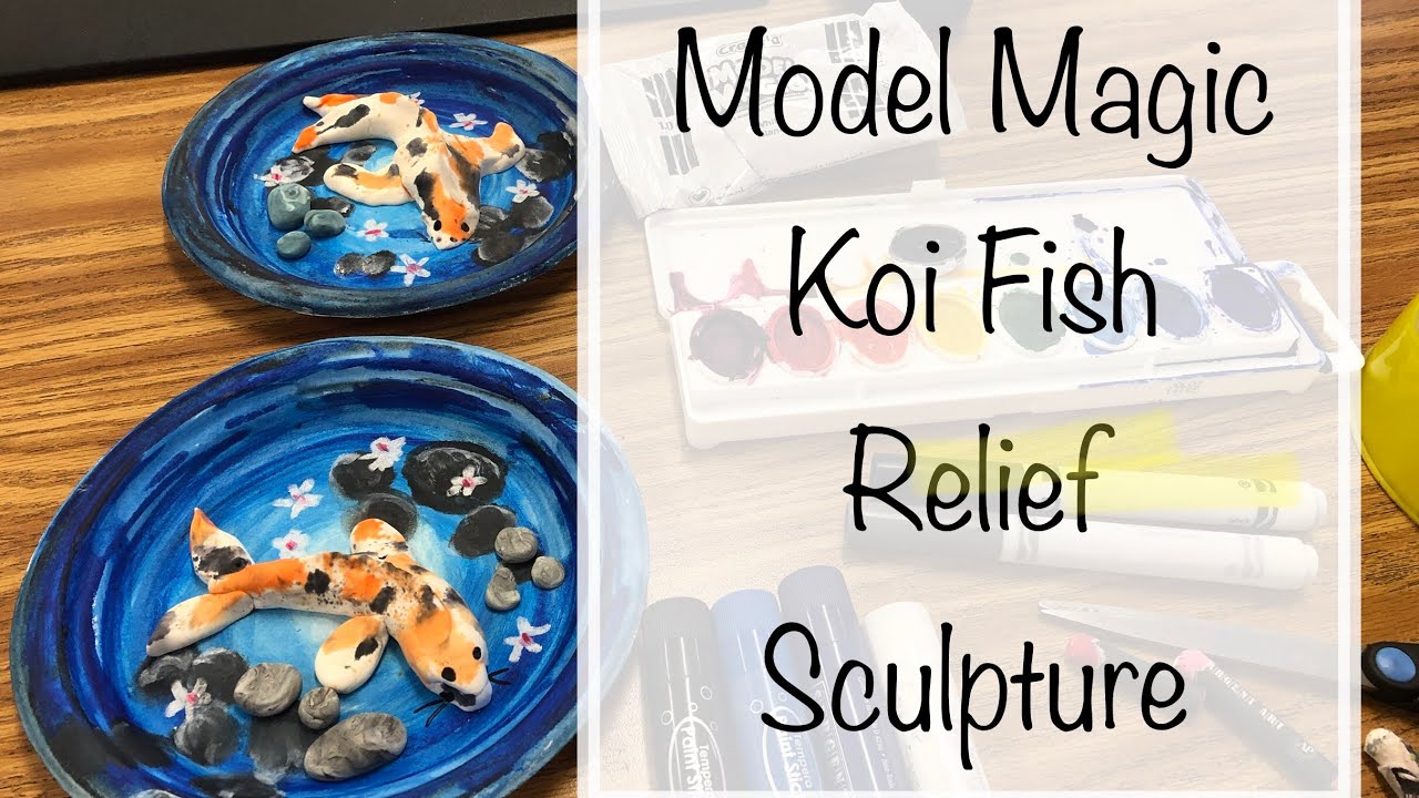 Model Magic Koi Fish Relief Sculpture - YouTube