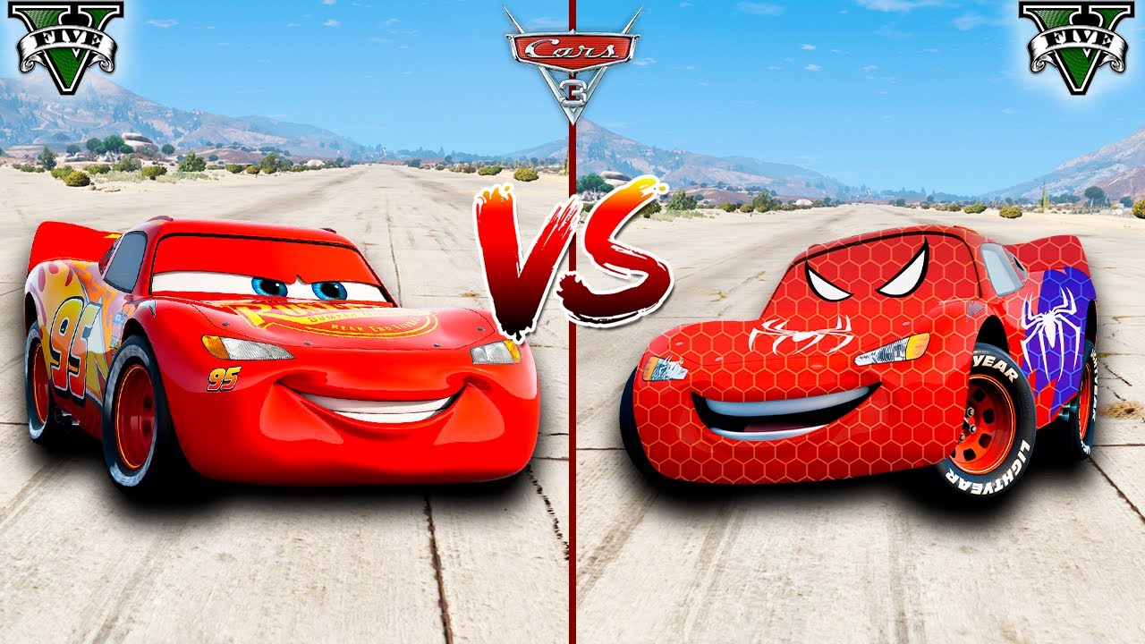 SPIDER McQueen vs Lightning McQueen Showdown in GTA 5 - Ultimate Winner ...