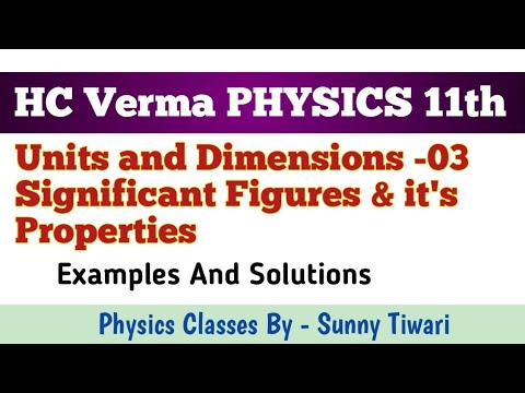 Units and Dimensions class 11| significant figures| counting ...