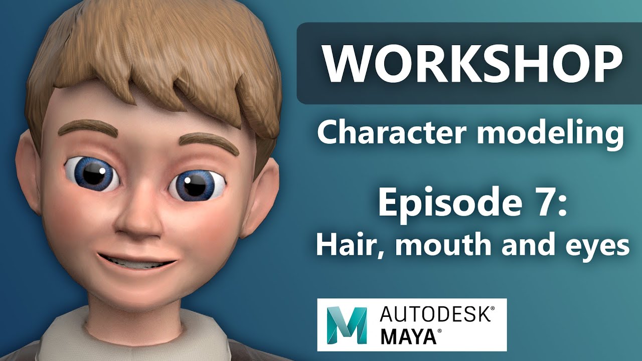 Character Modeling in Autodesk Maya - Episode 07 Hair Mouth Teeth - YouTube