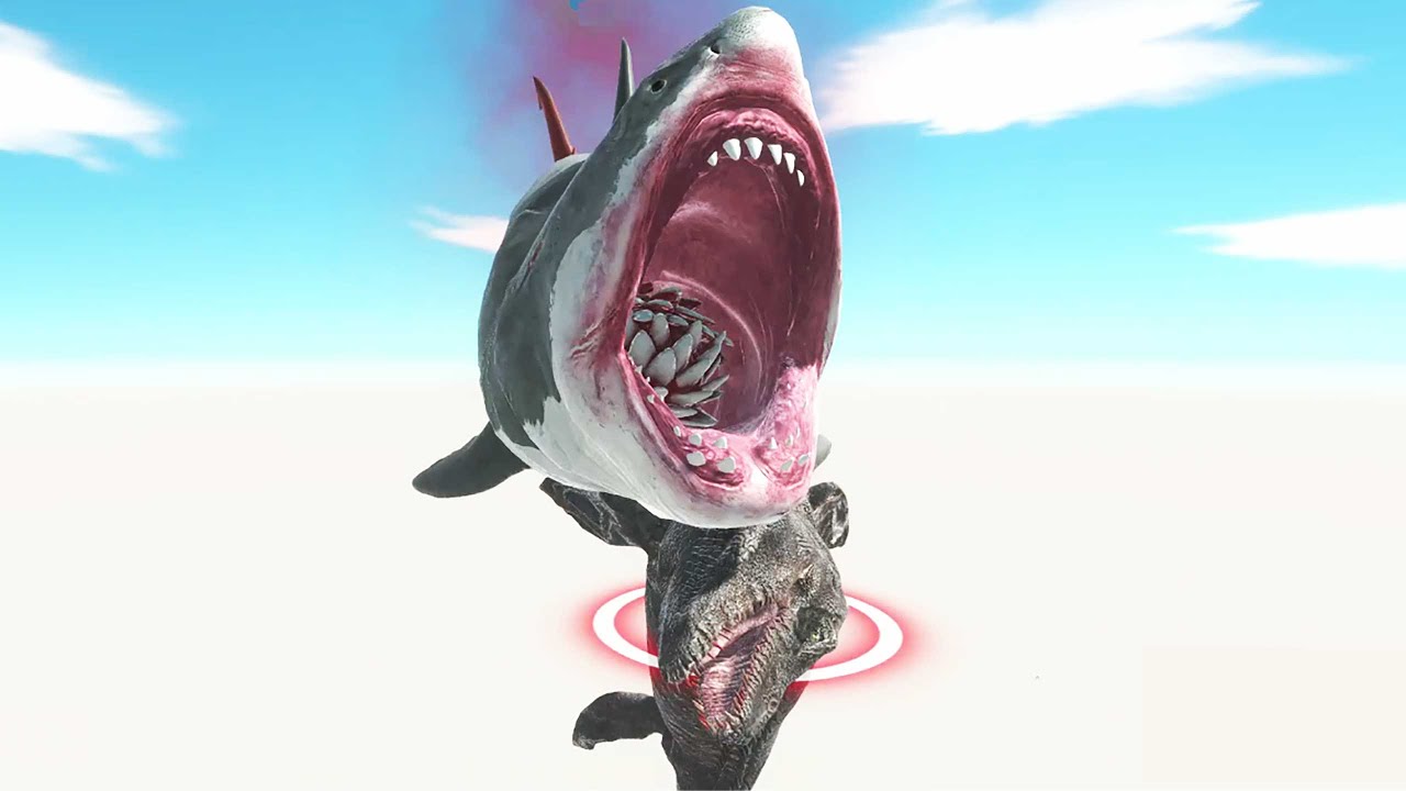 ARBS MOSASAURUS VS MEGALODON.🔥 DEADLY BATTLE! - Animal Revolt Battle ...