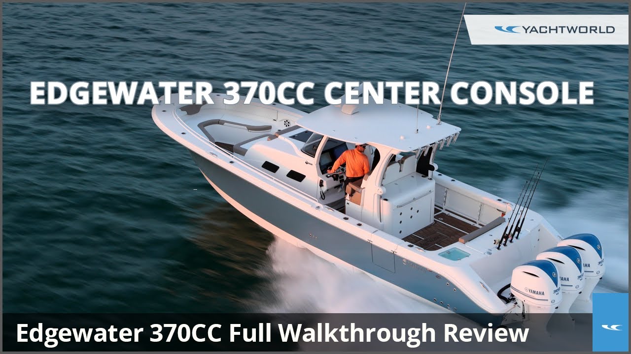 2021 Edgewater 370CC Center Console Walkthrough Review - YouTube
