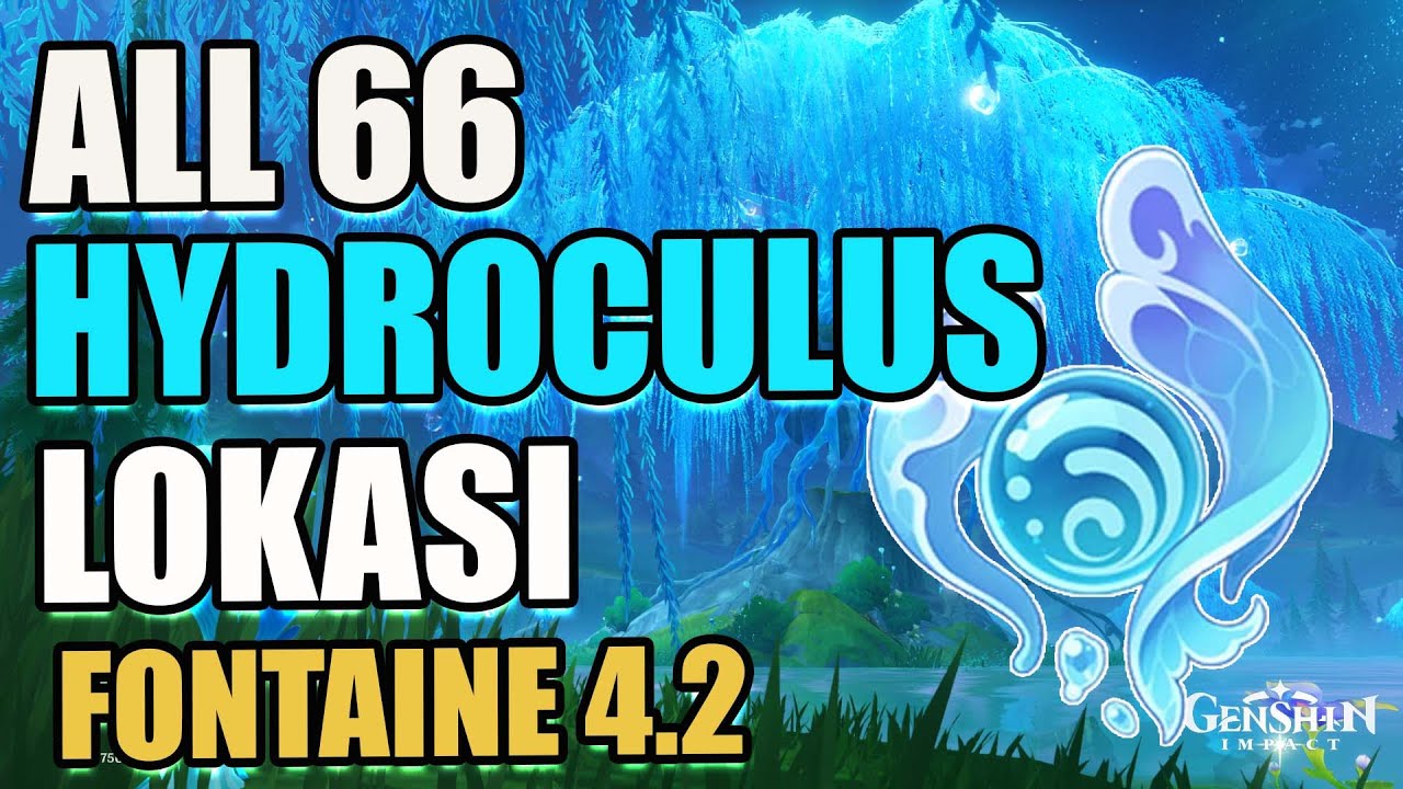 All 66 Hydroculus Lokasi Map 4.2 【Genshin Impact】 - YouTube